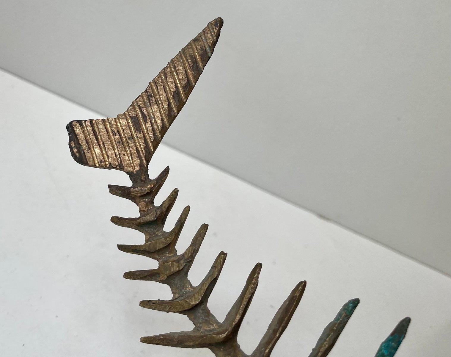Brutalist Primeval Sword-Fish Skeleton in Bronze by Peder Evald Madsen ...
