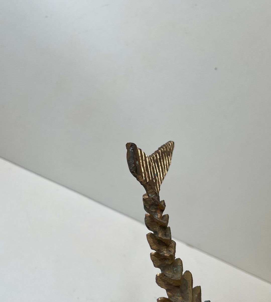 Brutalist Primeval Sword-Fish Skeleton in Bronze by Peder Evald Madsen ...