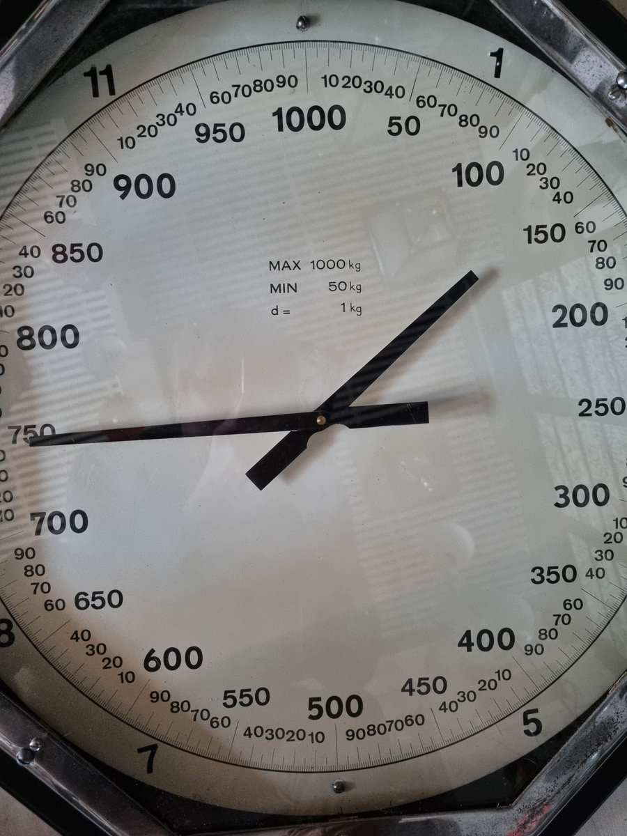 Large Industrial Clock, 1950s for sale at Pamono