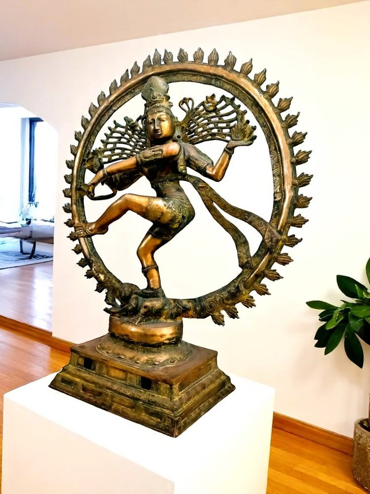 Indian Artist, Shiva Nataraja Statue, Brass for sale at Pamono