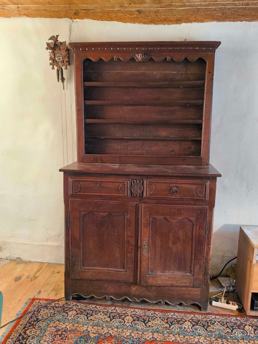 Antique French Rustic Fir Sideboard, 19th Century for sale at Pamono