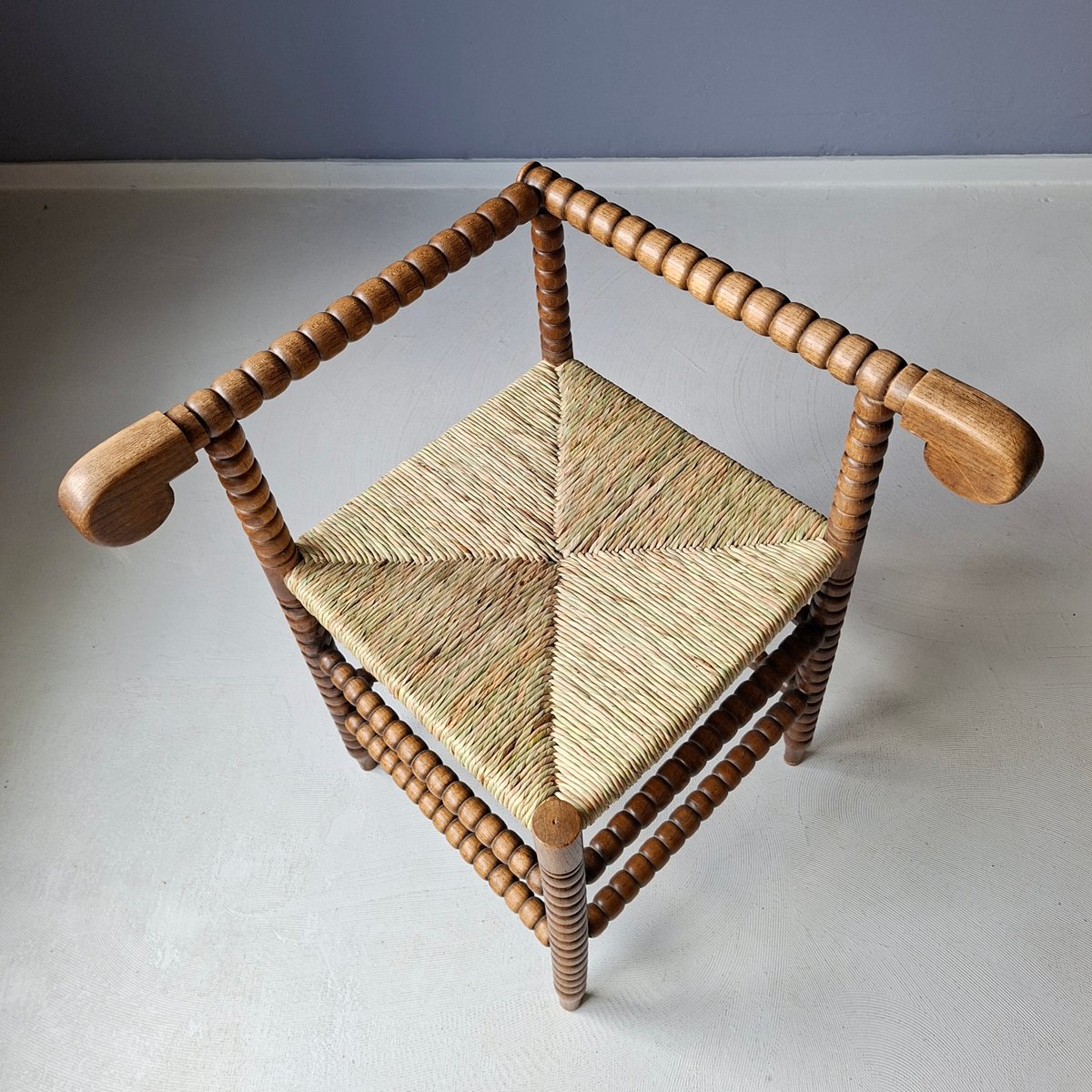 Dutch Bobbin Corner Chair, 1920s for sale at Pamono
