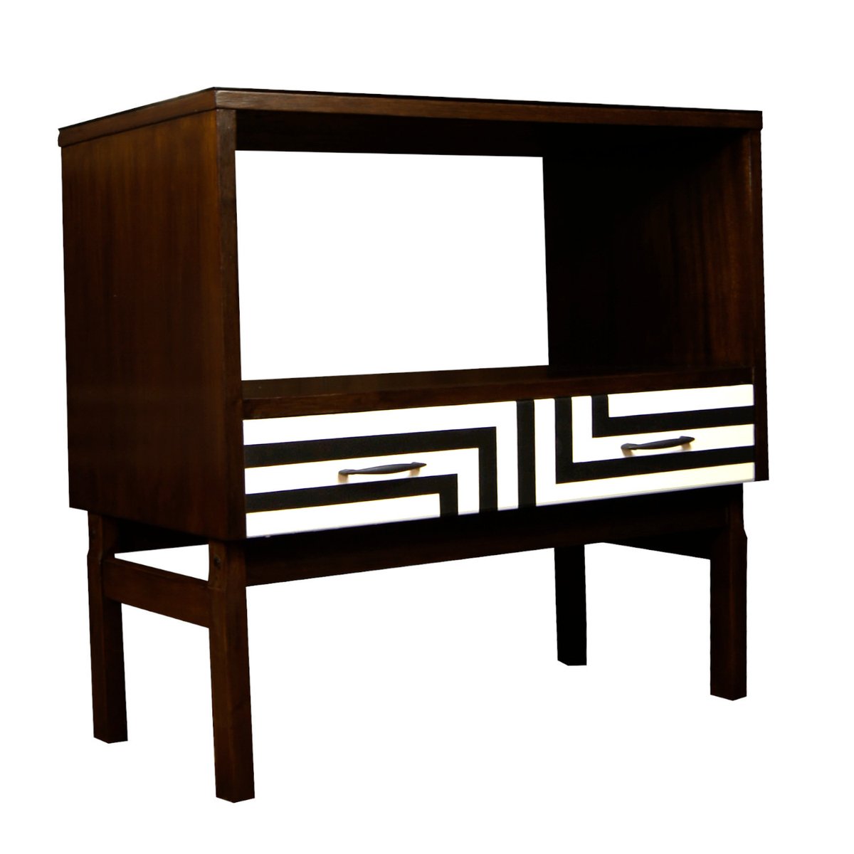 Vintage Cabinet with Op Art Drawer, 1970s for sale at Pamono