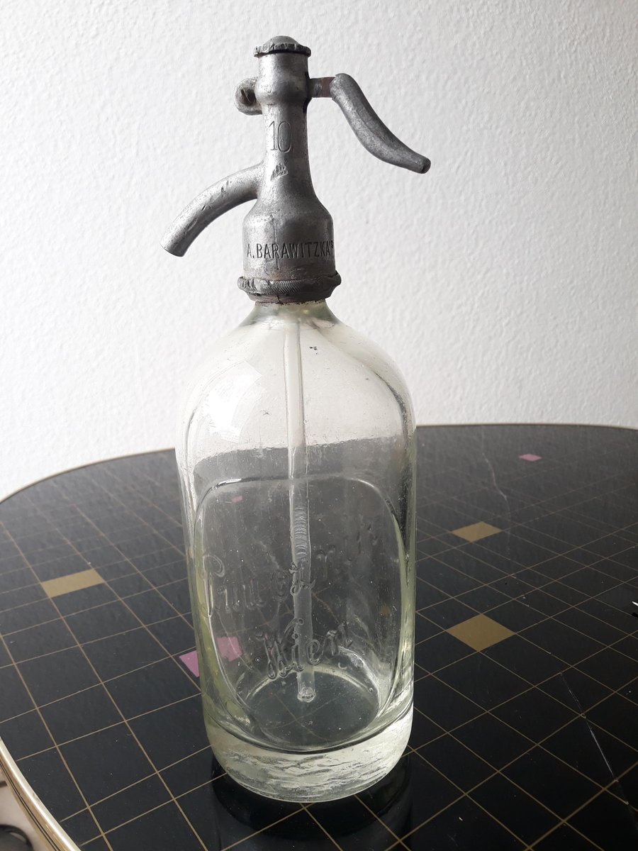 Glass Siphon Bottle, Vienna, Austria, 1920s for sale at Pamono