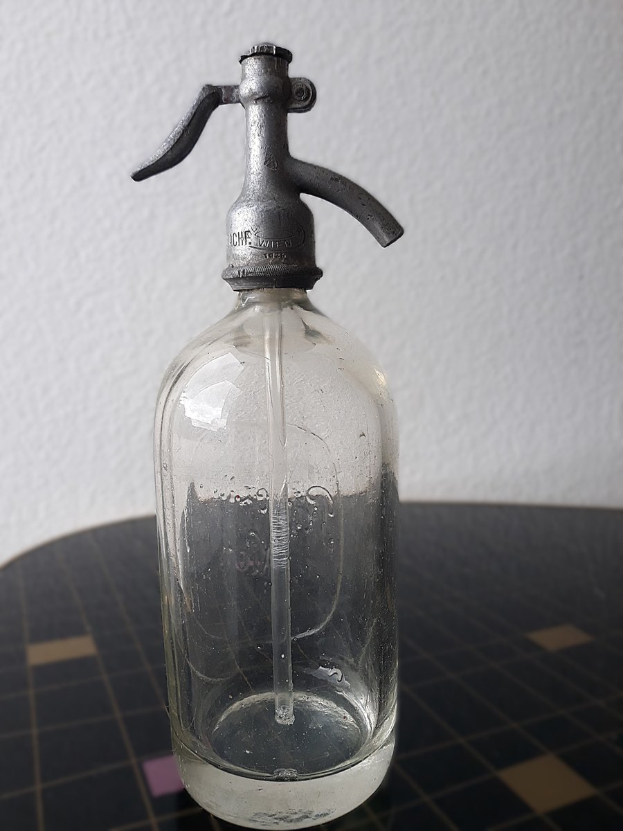 Glass Siphon Bottle, Vienna, Austria, 1920s for sale at Pamono