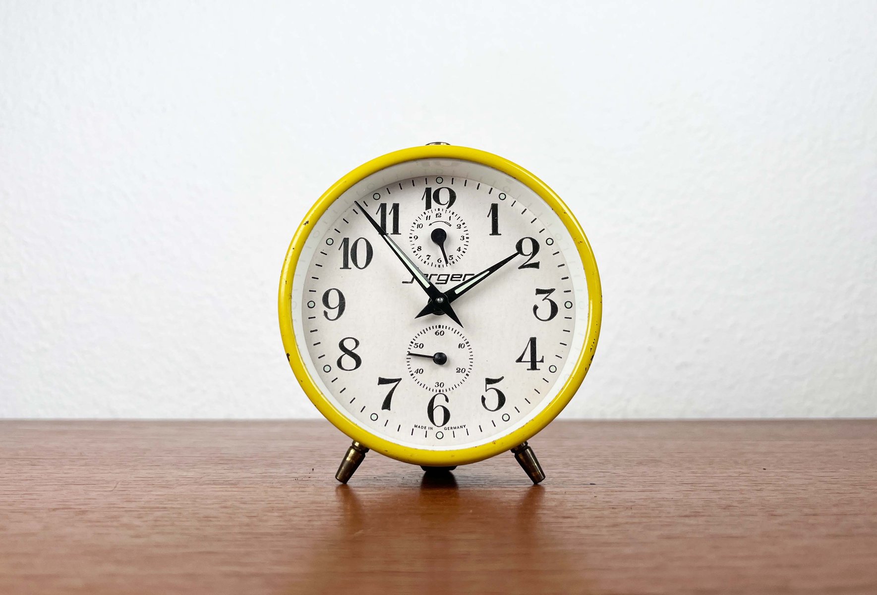 Mid-Century Manual Alarm Clock from Jerger, Germany, 1960s for sale at ...