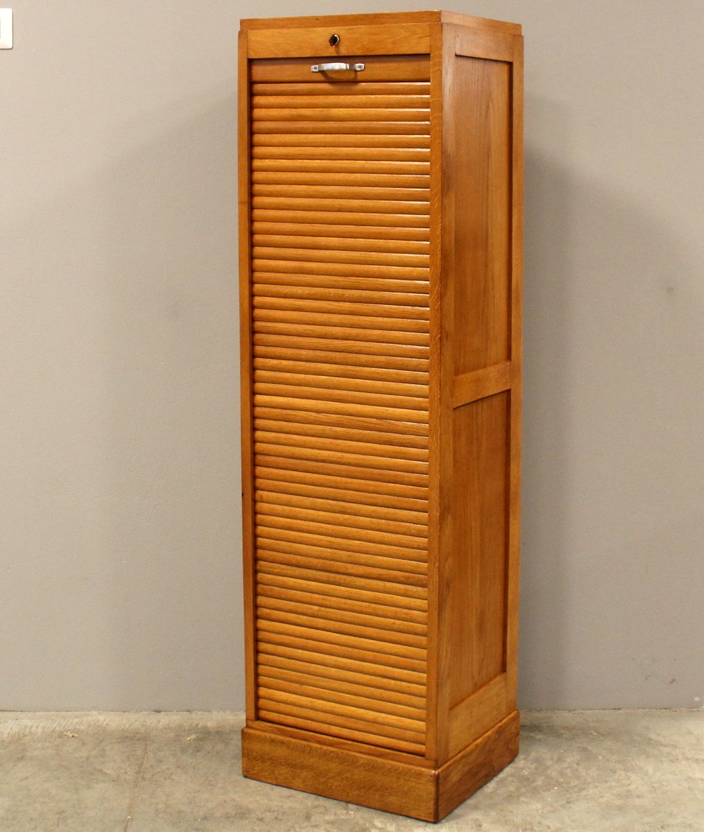 Vintage Filing Cabinet in Oak, 1920s for sale at Pamono