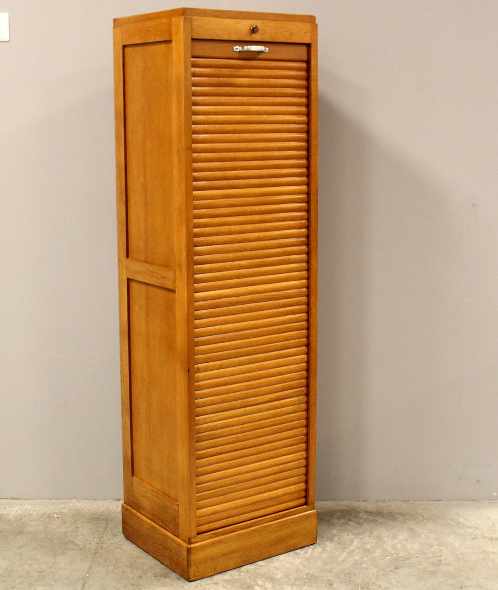 Vintage Filing Cabinet in Oak, 1920s for sale at Pamono