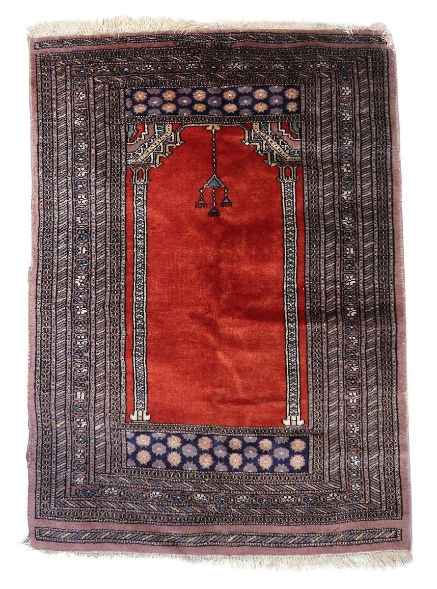 Vintage Pakistani Lahore Prayer Rug, 1970s for sale at Pamono