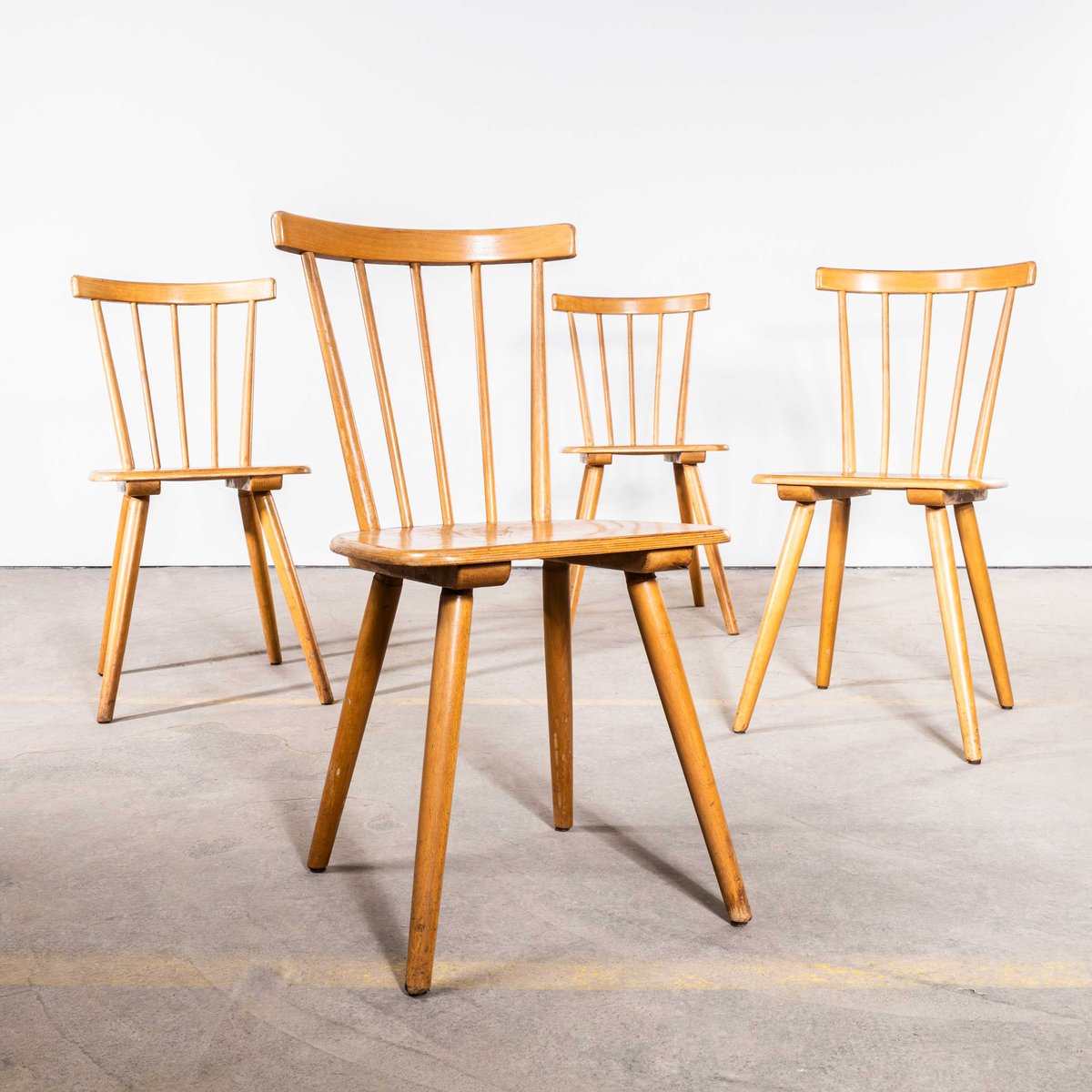 Stick Back Dining Chairs, 1950s, Set of 4 for sale at Pamono
