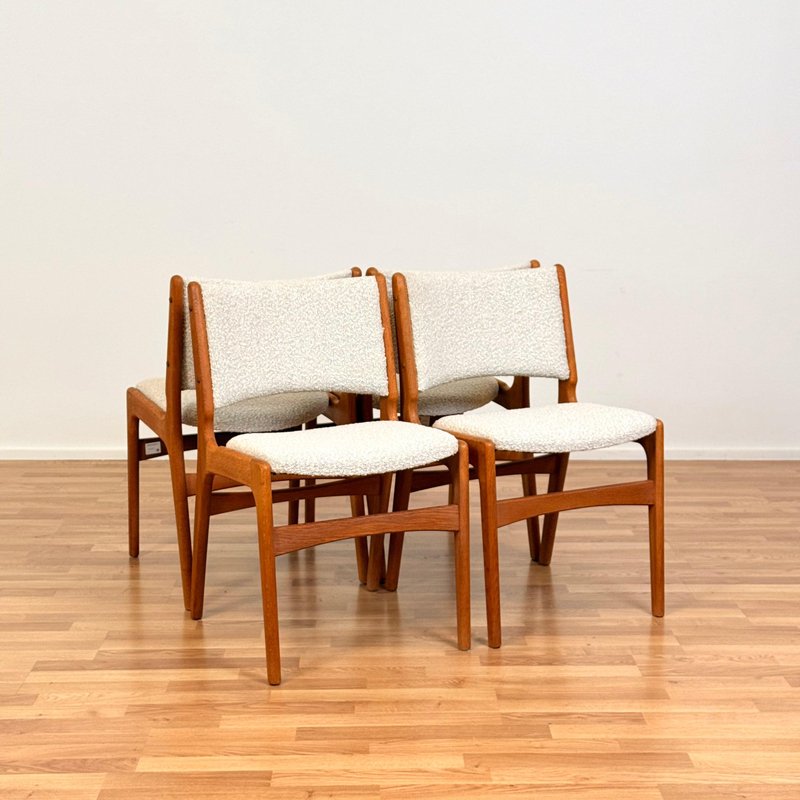Oak Dining Chairs by Eric Buch, Denmark, 1950s-1960s, Set of 4 for sale ...