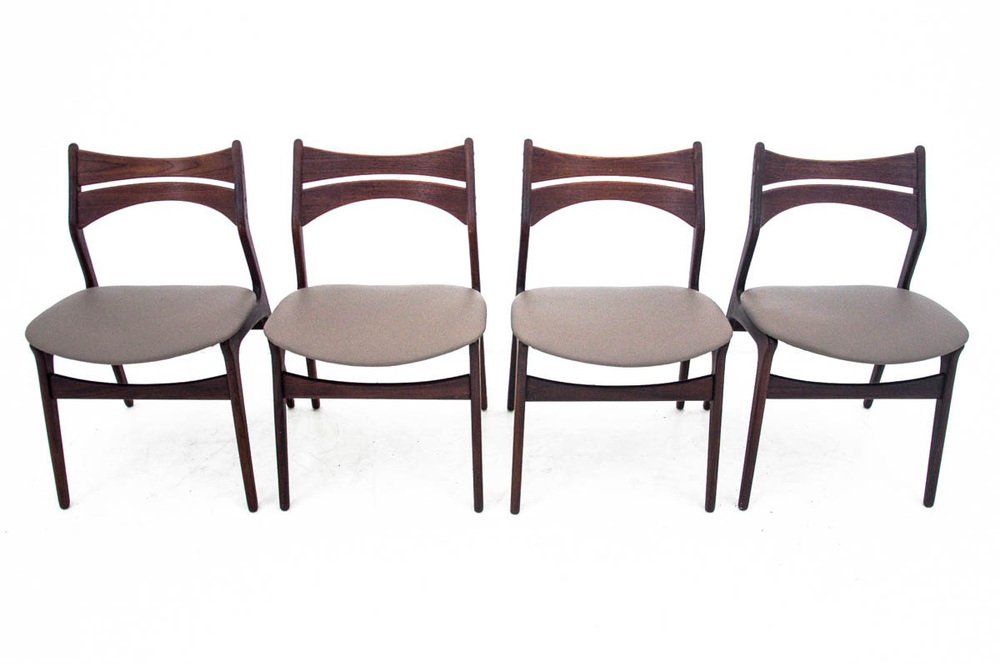 Dänische Stühle von Eric Buck, 1960er, 4er Set bei Pamono kaufen