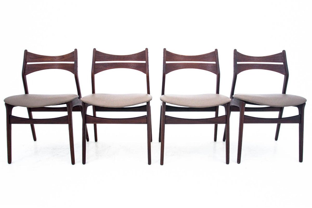 Danish Chairs by Eric Buck, 1960s, Set of 4 for sale at Pamono