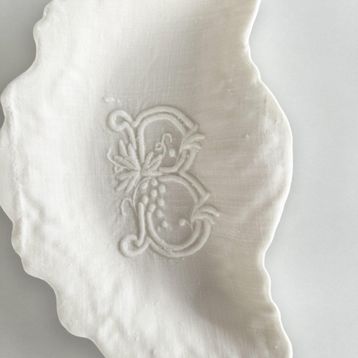 Hand Made White Porcelain Half Moon Plate by Studio Desimonewayland for ...