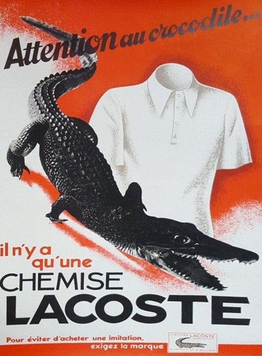Shirt Poster from Lacoste, 1960s for sale at Pamono