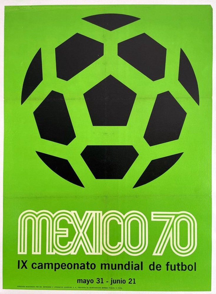 World Cup Mexico Poster, 1970 for sale at Pamono