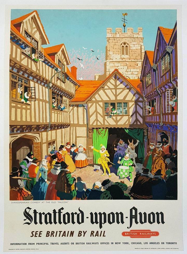 Statford-Upon-Avon Poster by Gordon William Nicoll for British Railways ...