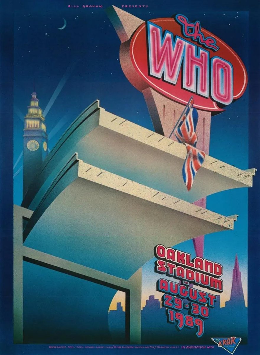 The Who at Oakland Stadium Poster, 1989 for sale at Pamono