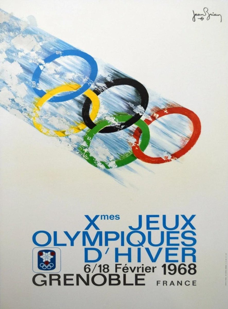 Grenoble Winter Olympic Games Poster, 1968 for sale at Pamono