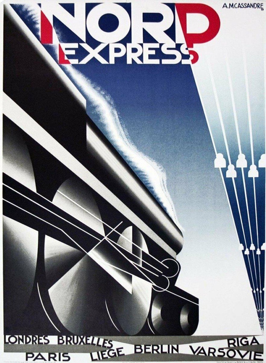 A.M. Cassandre Nord Express Poster, 1980 for sale at Pamono