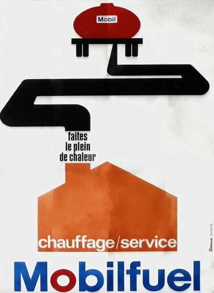 Mobil Oil Mobil Fuel Poster, 1960 for sale at Pamono