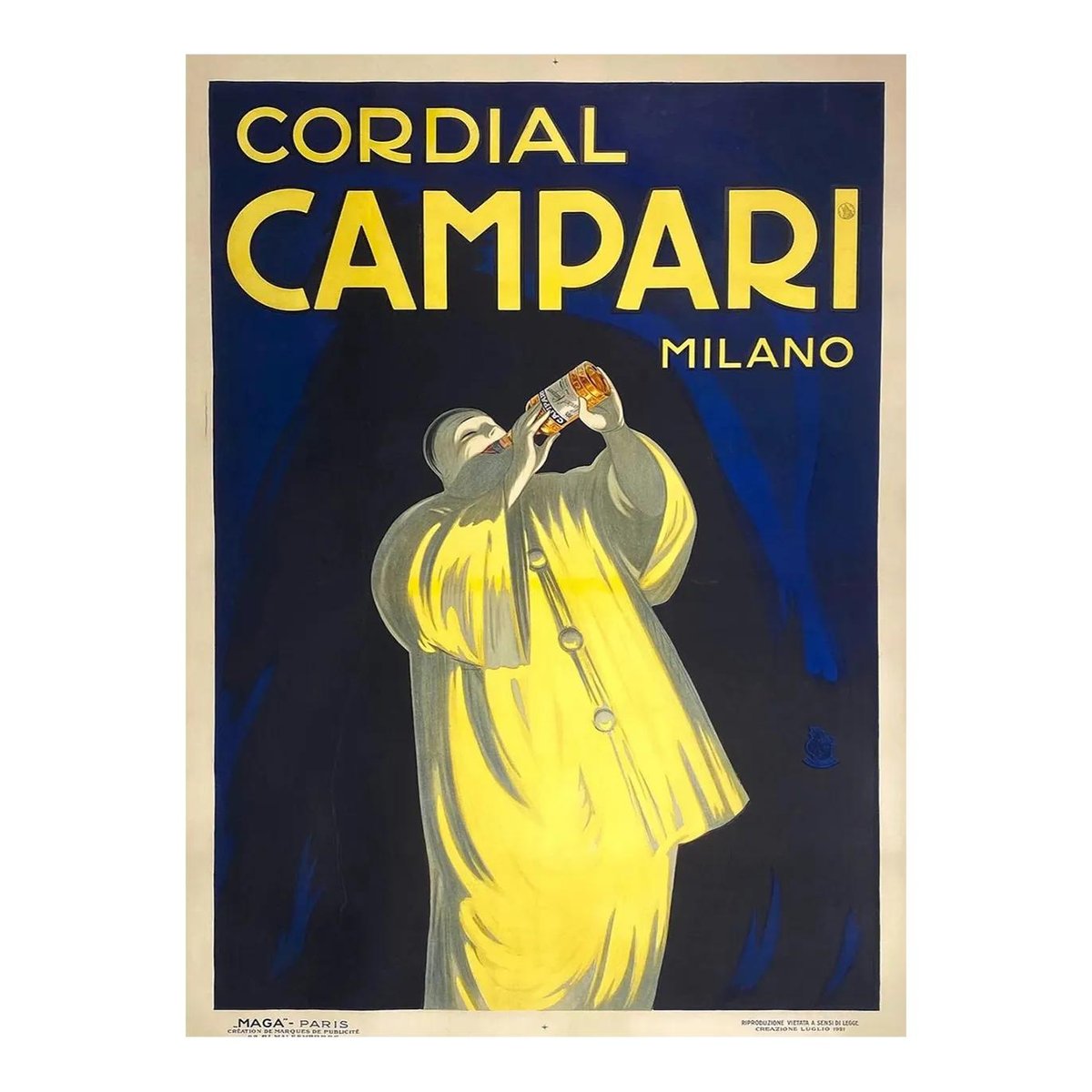 Campari Cordial Campari Milano Poster, 1921 for sale at Pamono