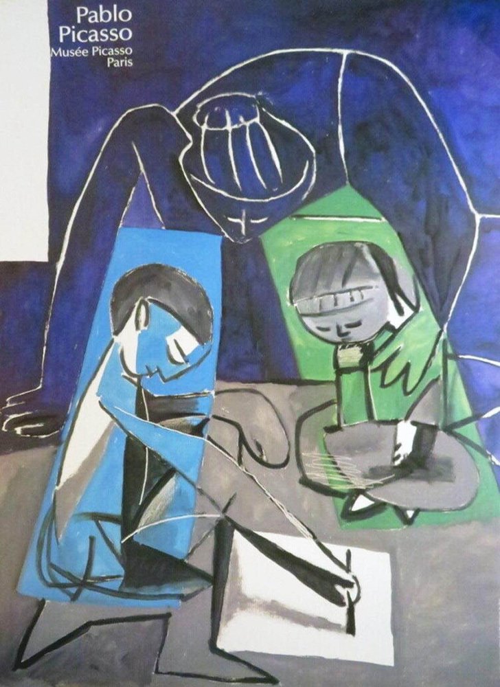 Pablo Picasso Claude Drawing Francoise and Paloma Poster, 1990 for sale ...