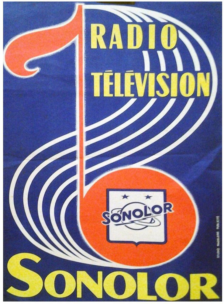 Sonocolor Radio Television, 1959, Poster for sale at Pamono