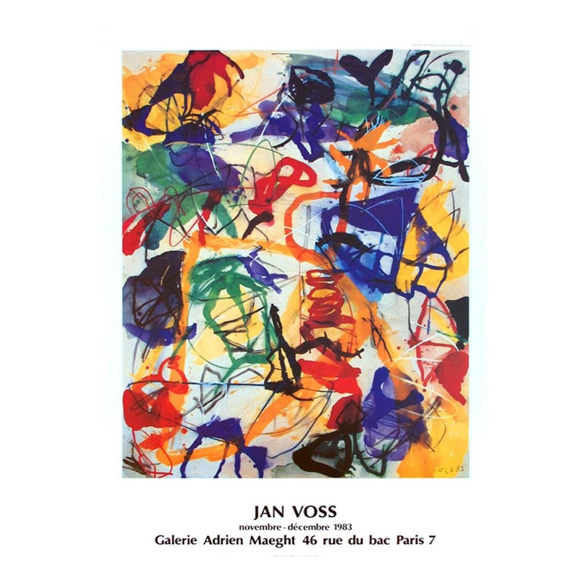 Jan Voss at Adrien Maeght Gallery, 1983, Poster for sale at Pamono