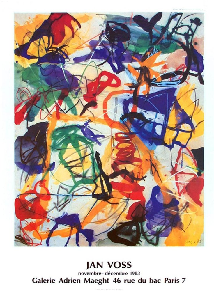 Jan Voss at Adrien Maeght Gallery, 1983, Poster for sale at Pamono