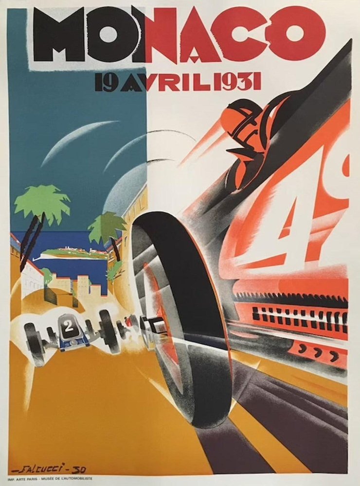 Monaco Grand Prix, 1931, Poster for sale at Pamono