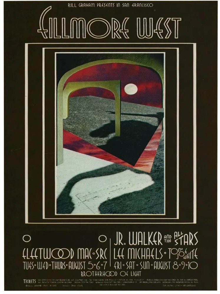 Fleetwood Mac at Fillmore West Poster, 1969 for sale at Pamono