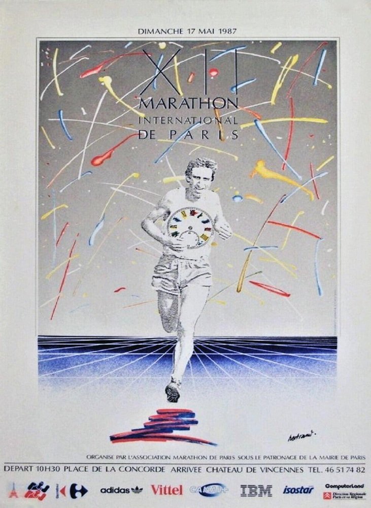 Paris Marathon Poster, 1987 for sale at Pamono