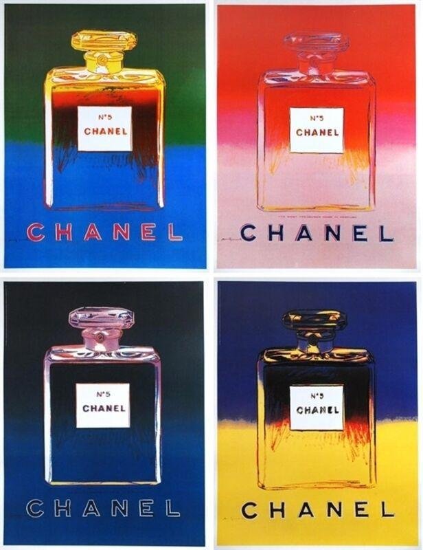 Chanel Posters by Andy Warhol, 1997, Set of 4 for sale at Pamono