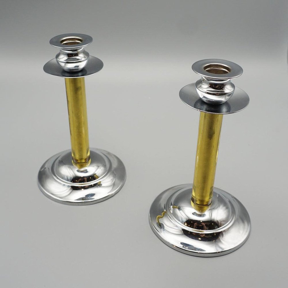 Art Deco Style Candlesticks, Set of 2 for sale at Pamono