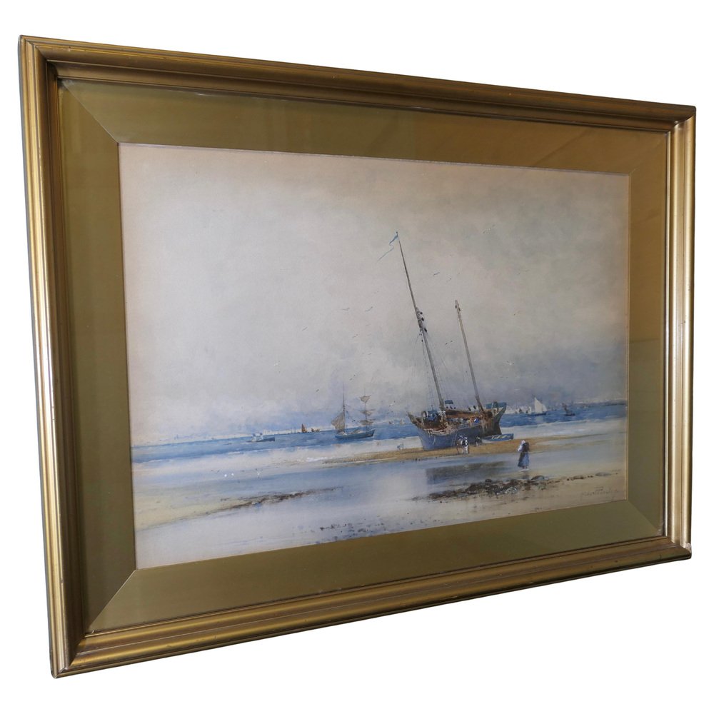 Albert Procter, Seascape, 1900, Watercolour, Framed for sale at Pamono