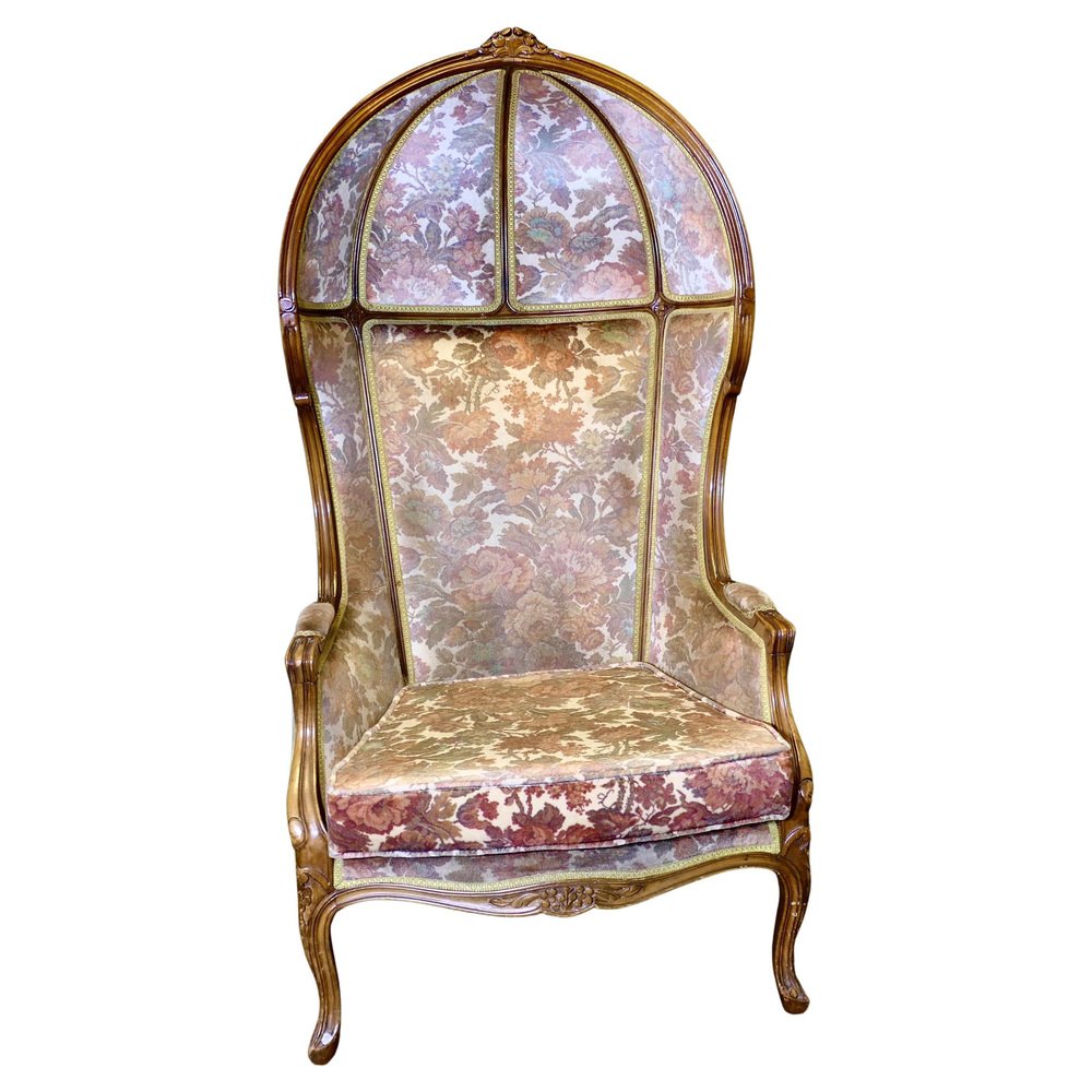 Vintage Boudoir Chair in Velvet, 1920 for sale at Pamono