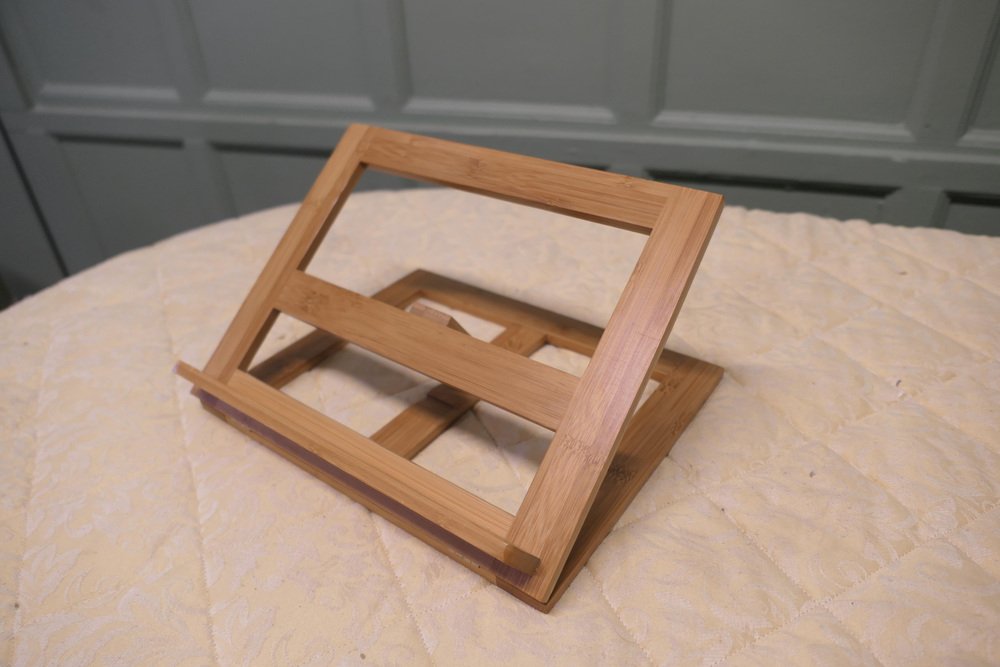 French Folding Book Rest in Bamboo, 1990 for sale at Pamono
