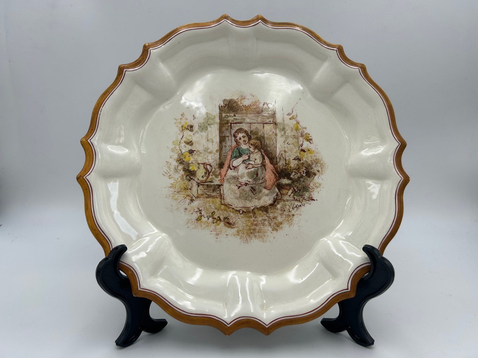 Plate by Emile Lessore for Wedgwood, 1858 for sale at Pamono