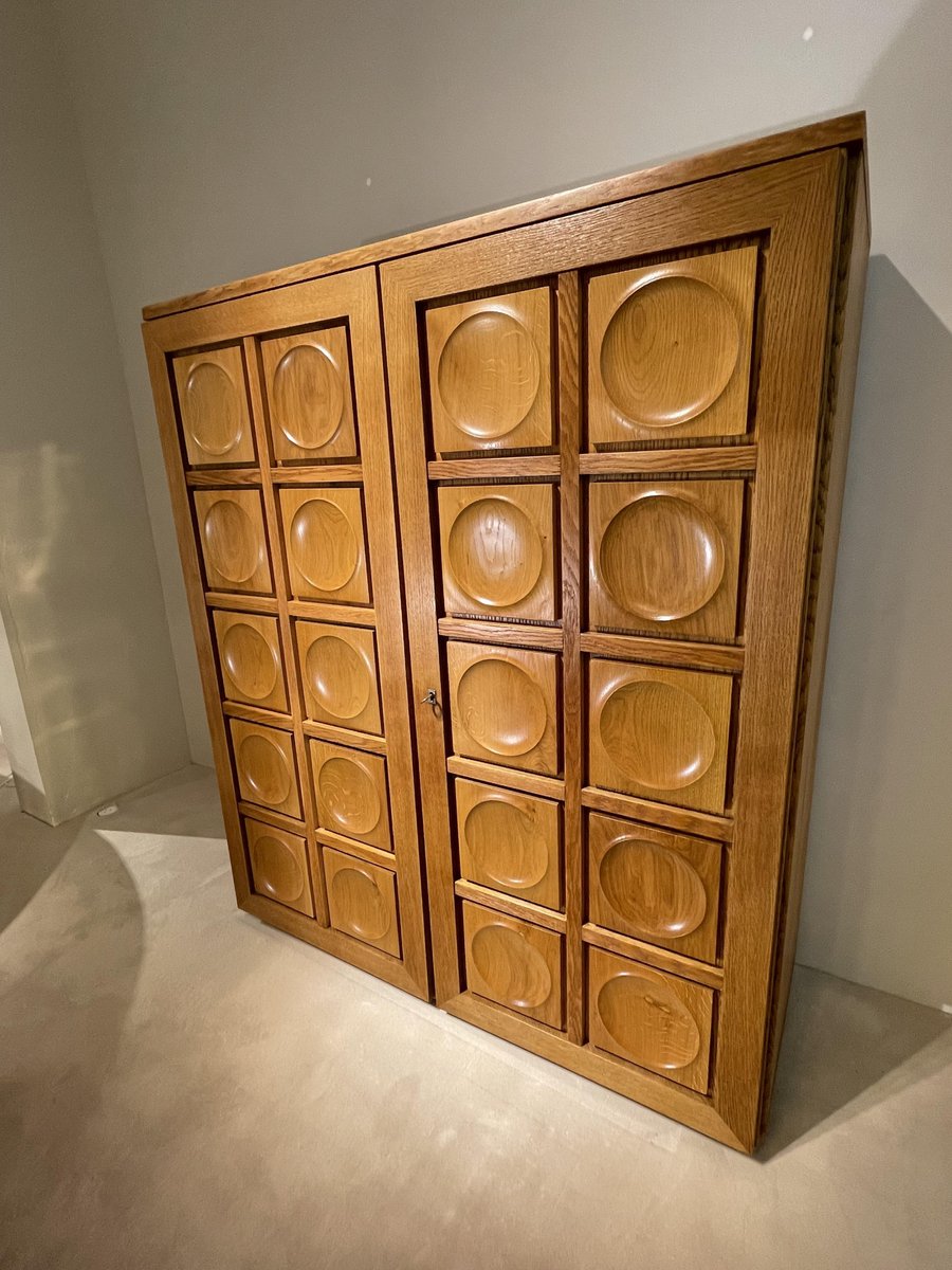 Italian Oak Storage Unit, 1970s for sale at Pamono