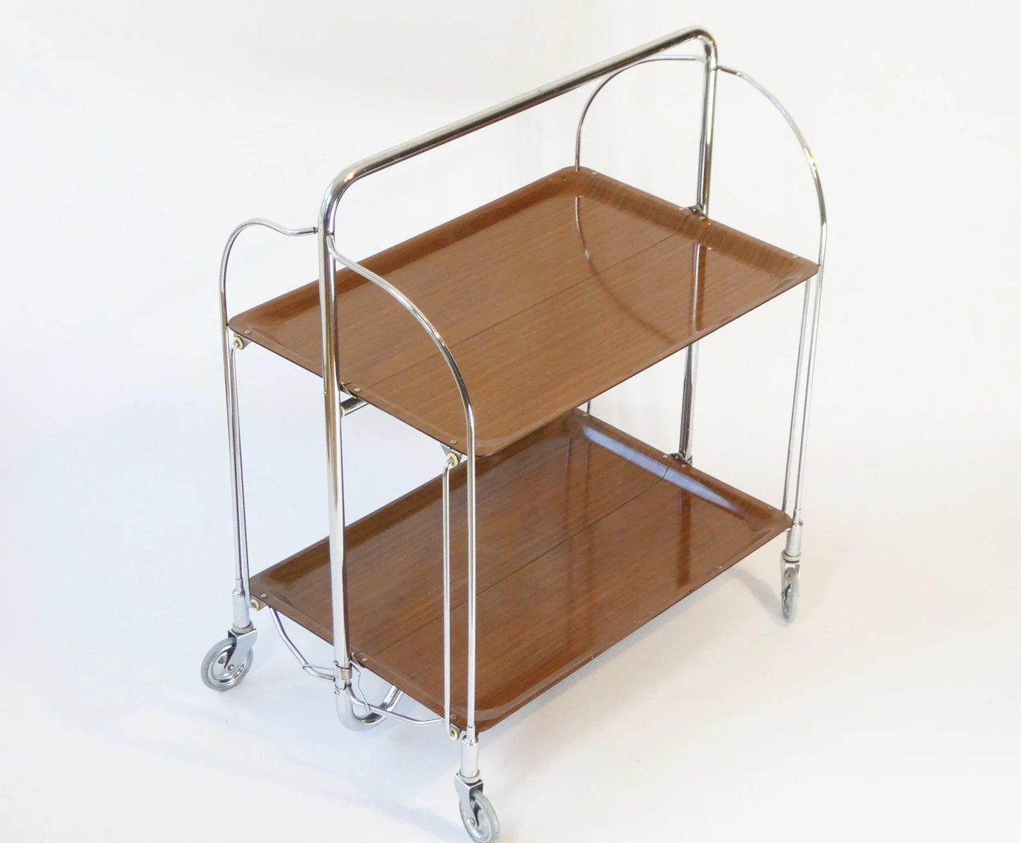 German Brown and Silver Bar Cart, 1970s for sale at Pamono