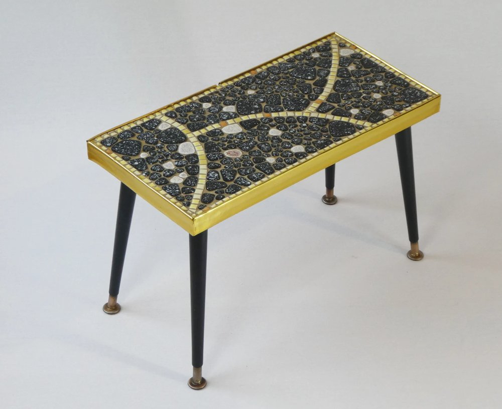Vintage Mosaic Rectangular Side Table, 1960s for sale at Pamono