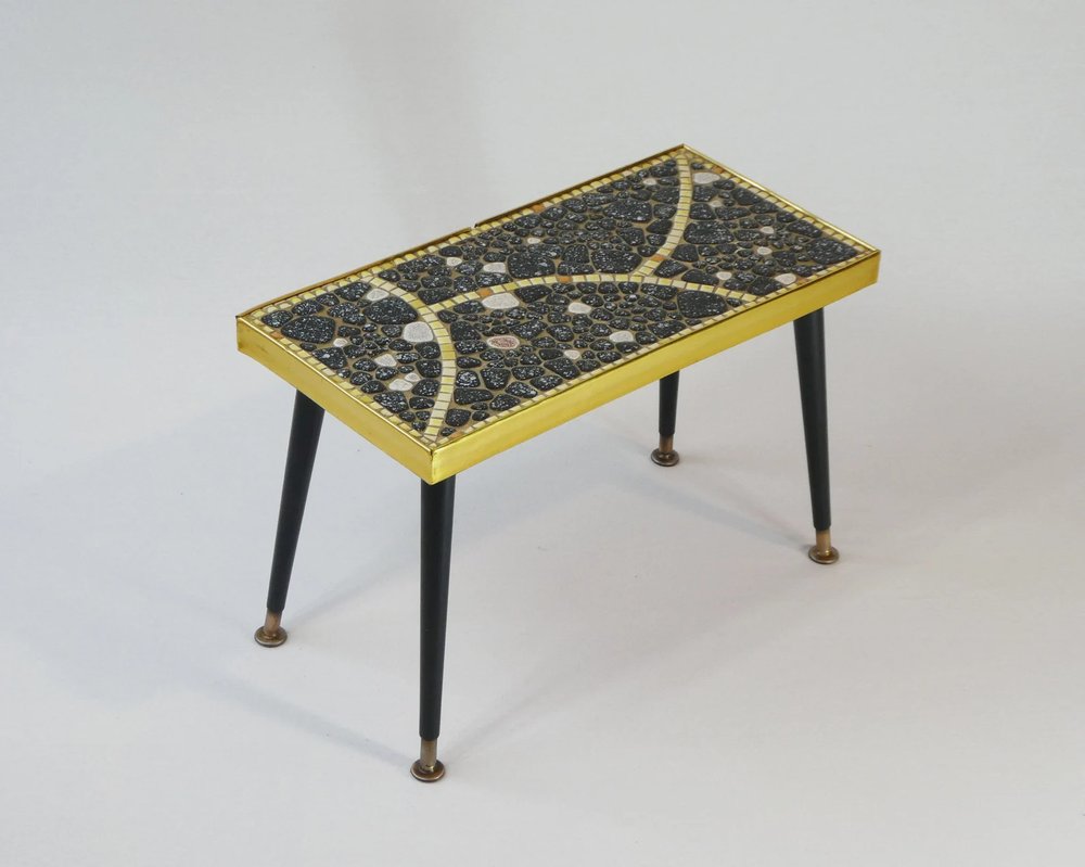 Vintage Mosaic Rectangular Side Table, 1960s for sale at Pamono