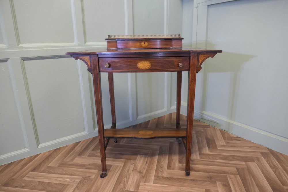 Edwardian Satin Walnut Ladies Writing Desk, 1900s for sale at Pamono