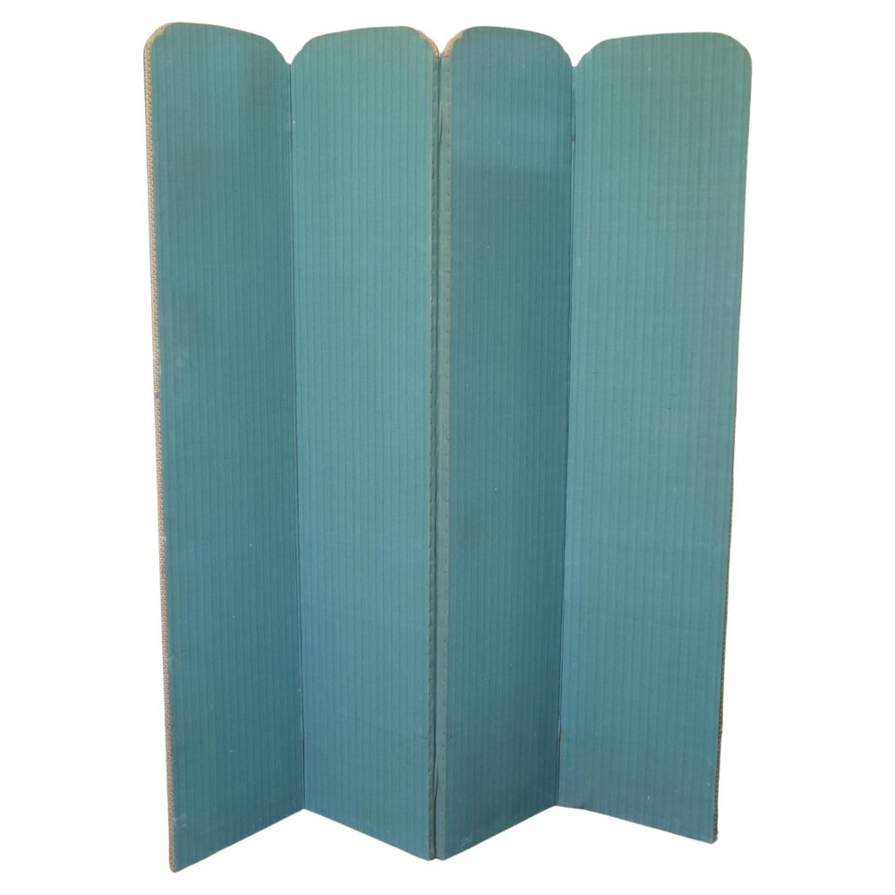 Upholstered 4-Fold Screen, 1950s for sale at Pamono