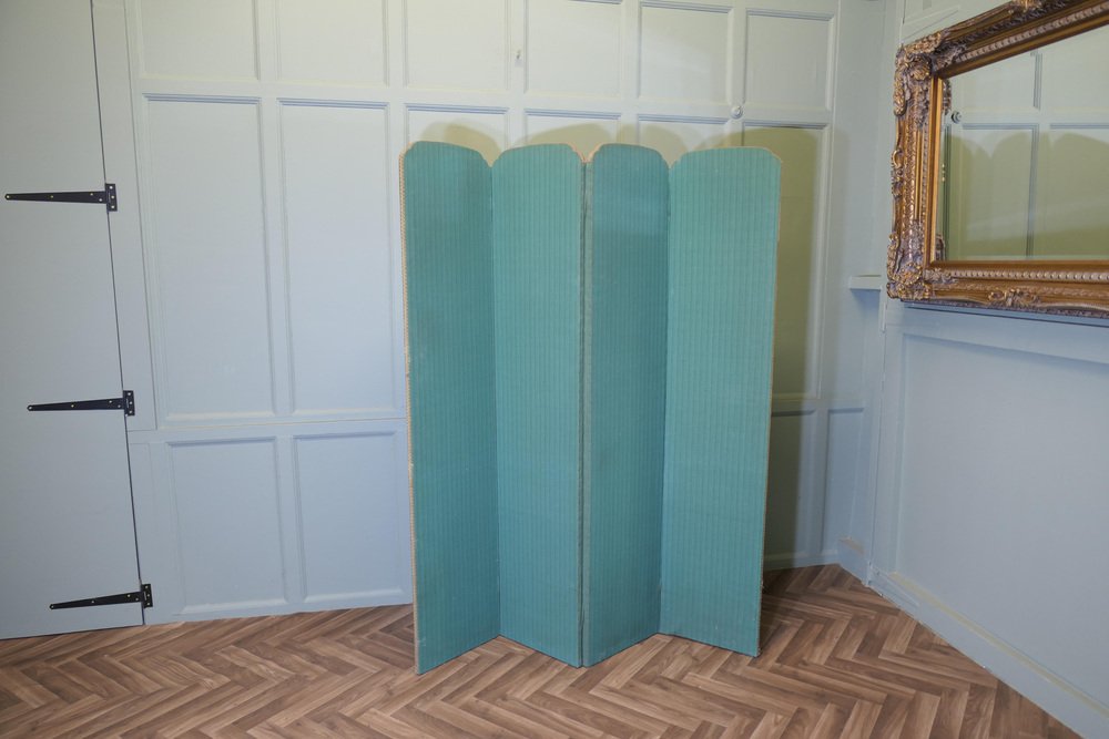 Upholstered 4-Fold Screen, 1950s for sale at Pamono