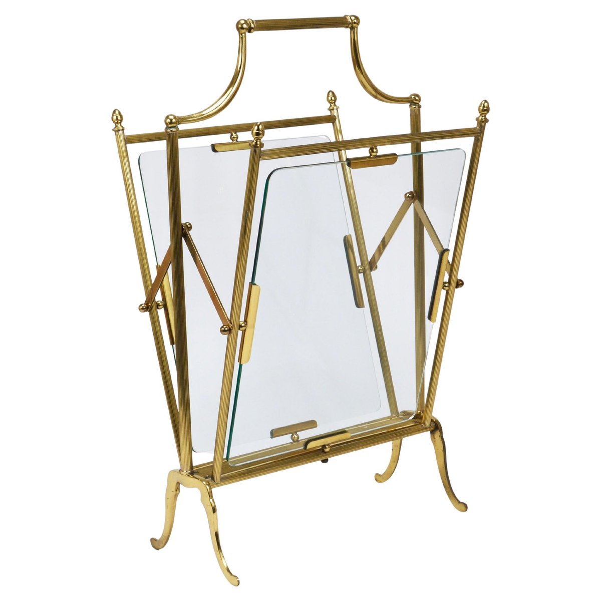 Neoclassical Magazine Rack from Maison Jansen, France, 1950s for sale at Pamono