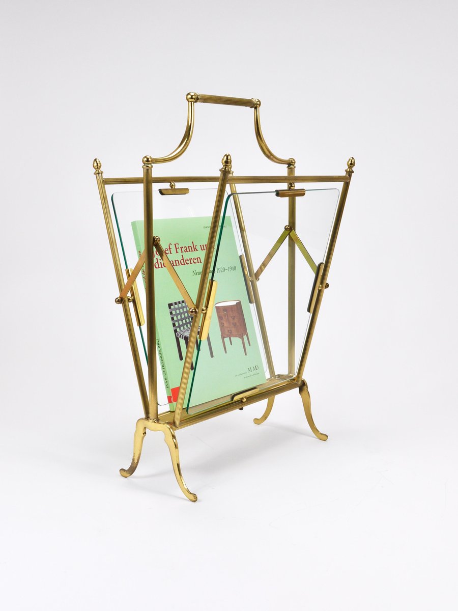 Neoclassical Magazine Rack from Maison Jansen, France, 1950s for sale at Pamono