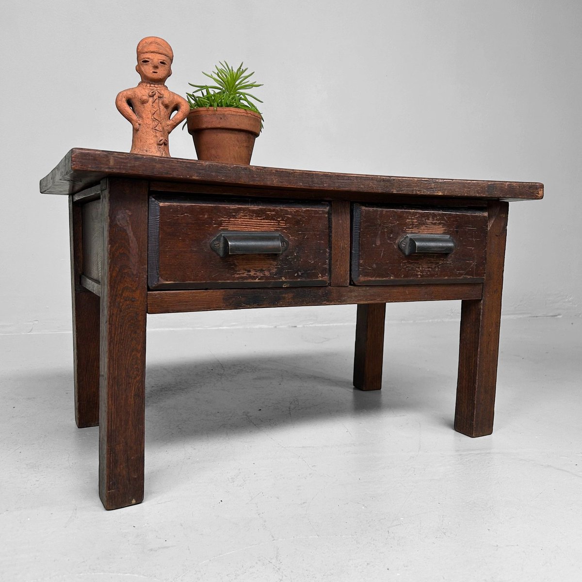 Japanese Minimalist Low Desk with Drawers, 1920s-1930s for sale at Pamono