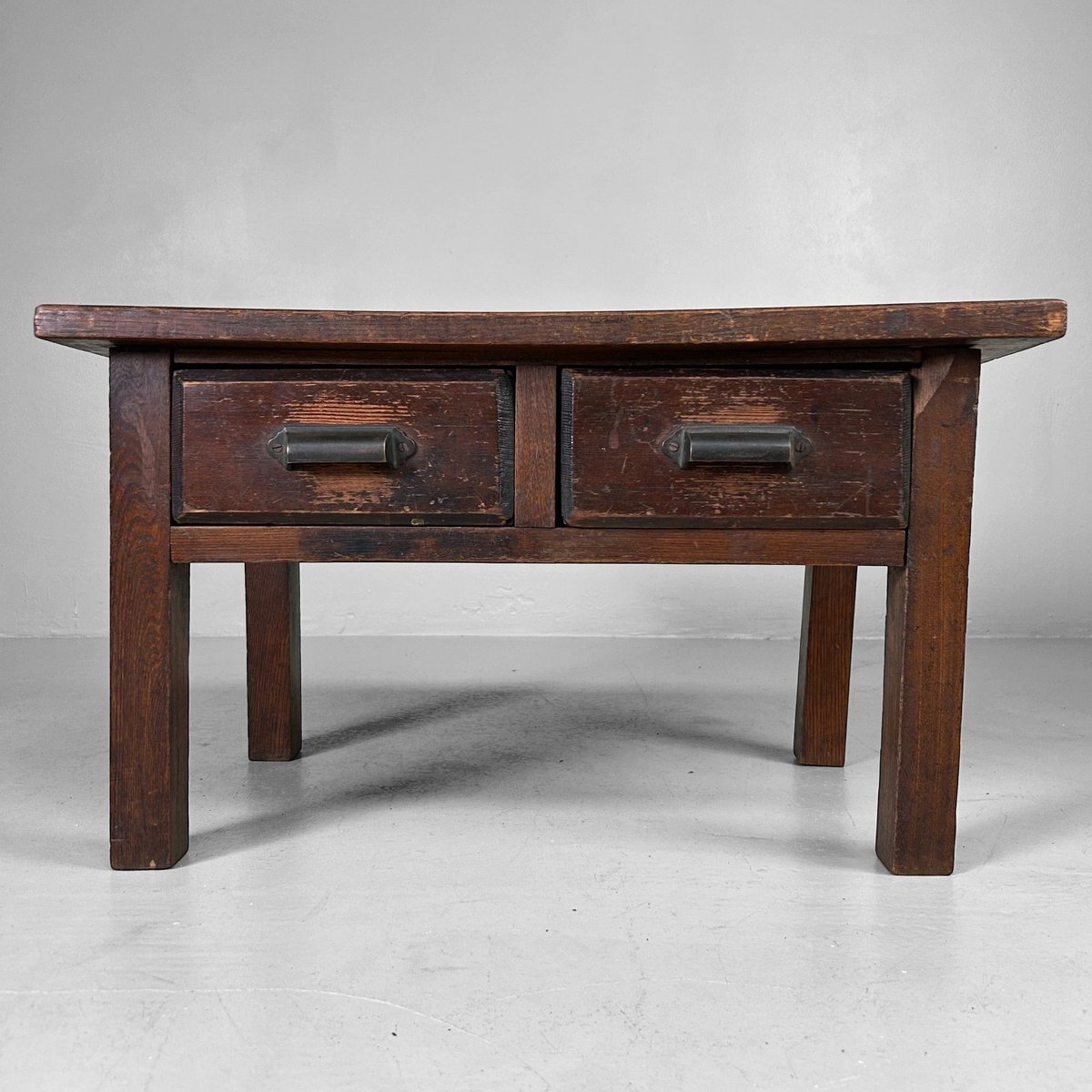 Japanese Minimalist Low Desk with Drawers, 1920s-1930s for sale at Pamono